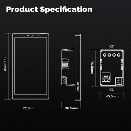 MOES Tuya Wifi Smart 5-inch Touch Screen US Center Control Panel Voice ...